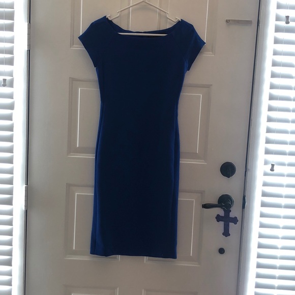 Zara | Dresses | Zara Xs Women Blue Bodycon Midi Dress | Poshmark